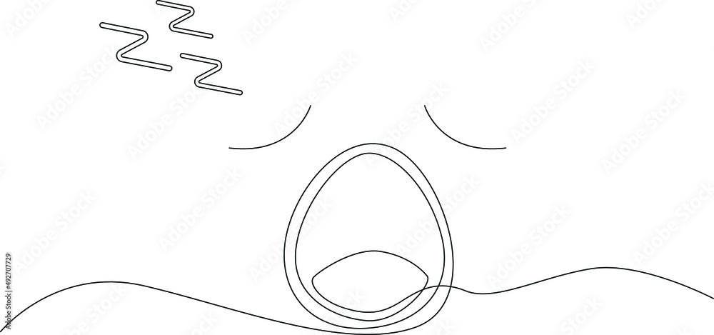 Vetor de Continuous line drawing of Linear sleep emoji icon from Emoji ...