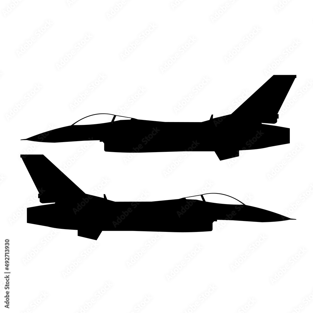 modern jet fighter silhouette flying vector design Stock Vector | Adobe ...
