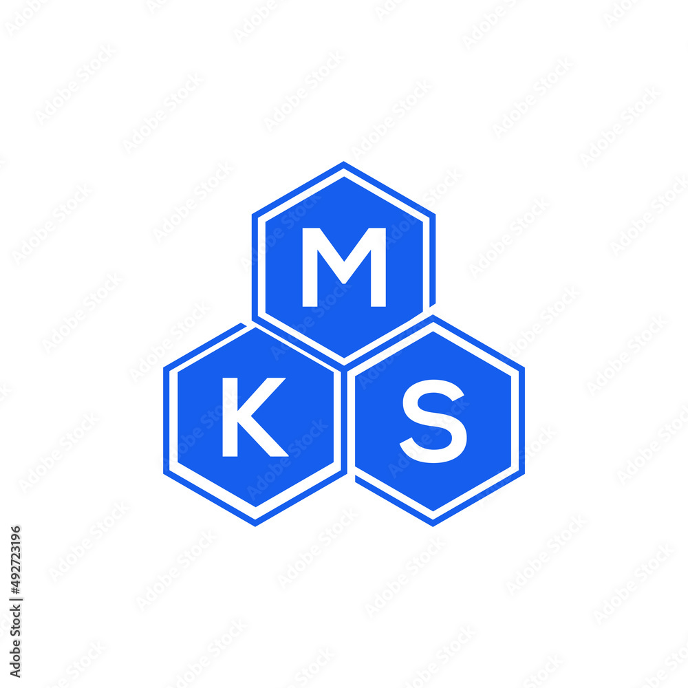 MKS letter logo design on White background. MKS creative initials ...