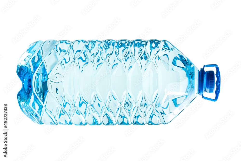 Large plastic bottle with drinking water isolated on a white background ...