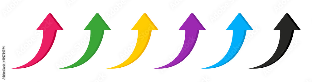 Color arrows up. Arrows up icons. Flat ui for website. Symbols for ...