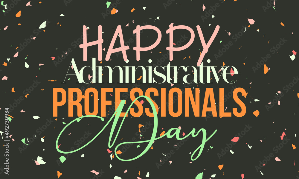Administrative Professionals' Day. Appreciation template for banner ...