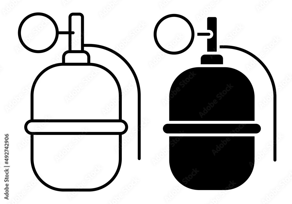 linear icon. Combat offensive defensive grenade with ring. Explosive ...