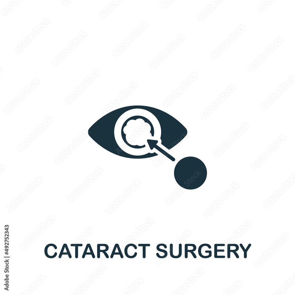 Cataract Surgery icon. Monochrome simple icon for templates, web design ...