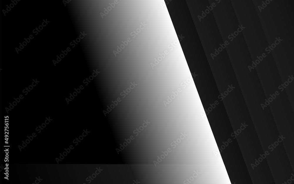 Abstract black and white gradient light effect background design ...
