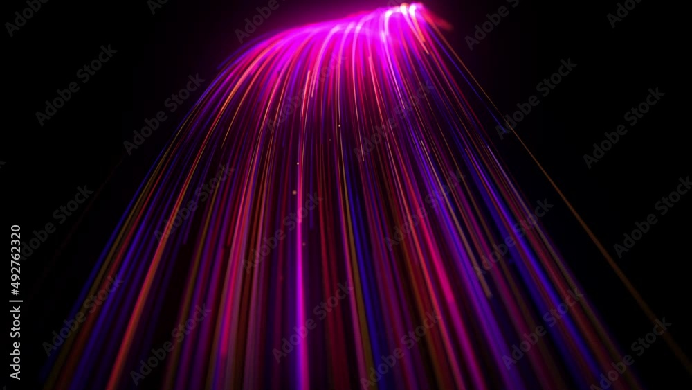 Vidéo Stock Abstract Glowing 3d Light Strokes Background/ 4k animation ...