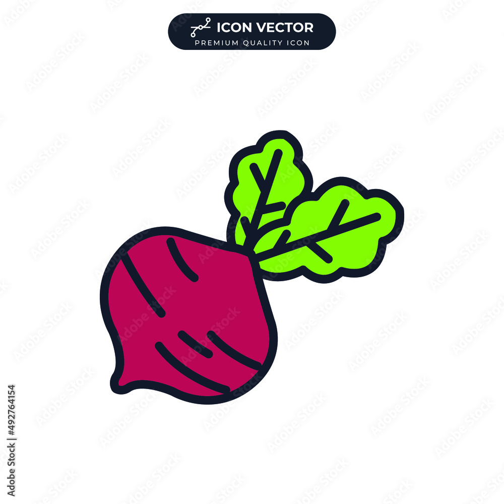 beetroot icon symbol template for graphic and web design collection ...