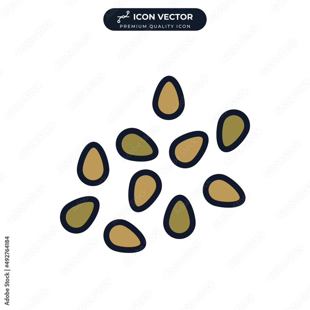 chia seed icon symbol template for graphic and web design collection ...