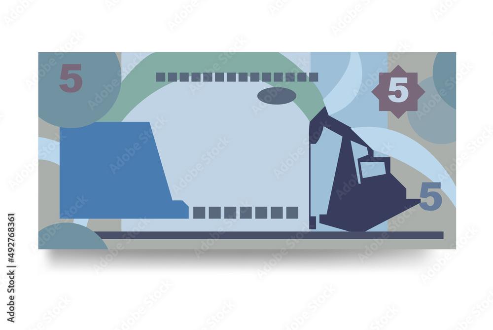 Bahraini Dinar Vector Illustration. Bahrain money set bundle banknotes ...