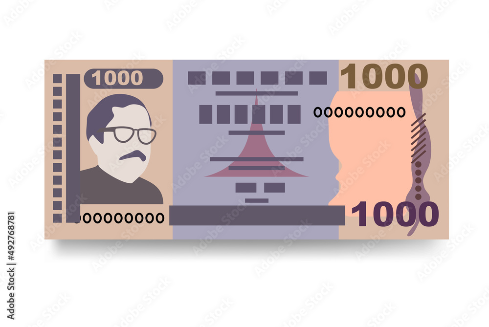 Bangladeshi Taka Vector Illustration. Bangladesh money set bundle ...