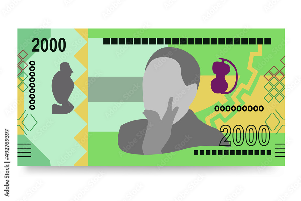 Angolan Kwanza Vector Illustration. Angola money set bundle banknotes ...