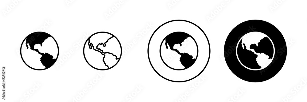 Poster World map set. Worldmap sign and symbol. Globe icon – Wall Art ...