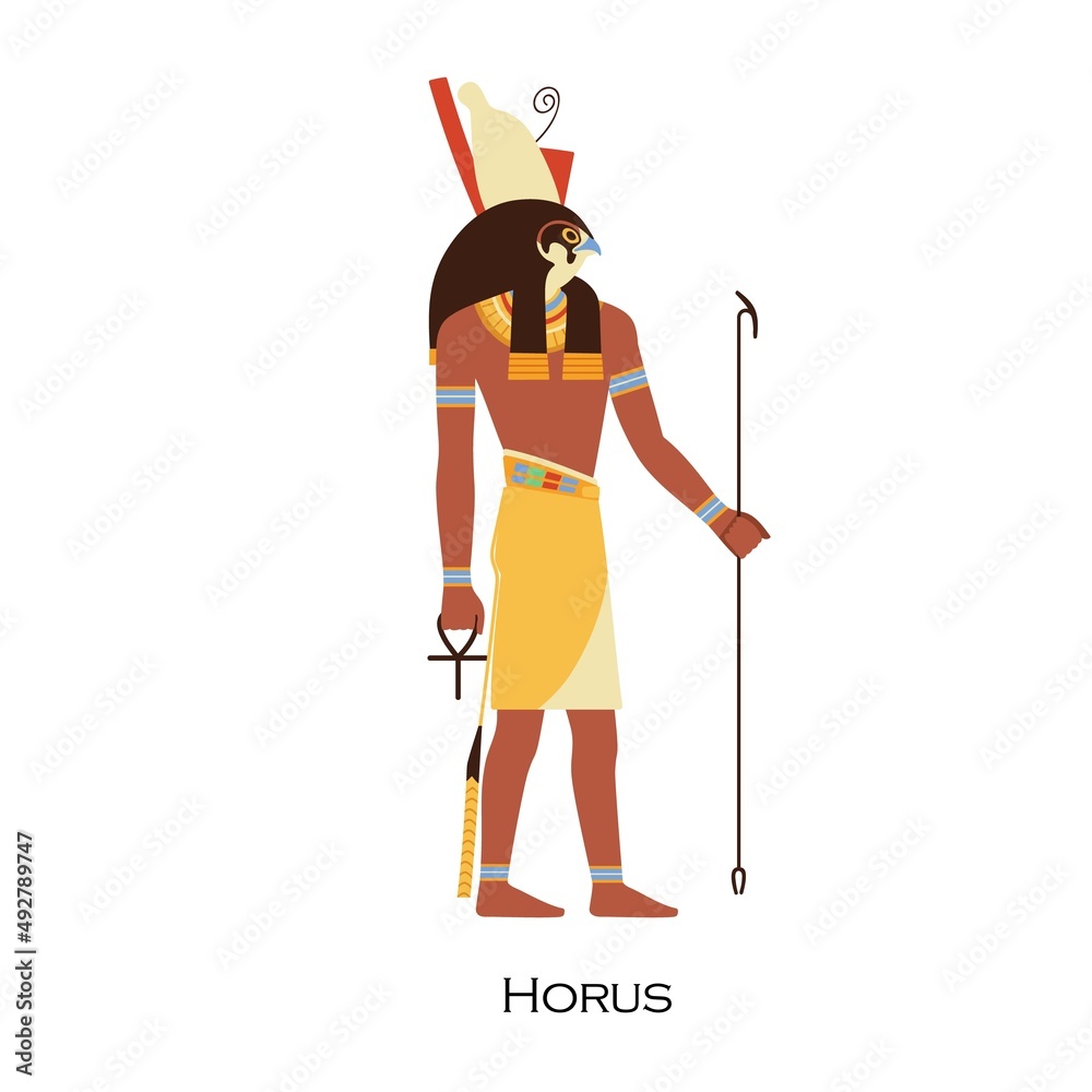 Horus profile, Egyptian god. Hor, Ancient Egypts deity of kingship and ...