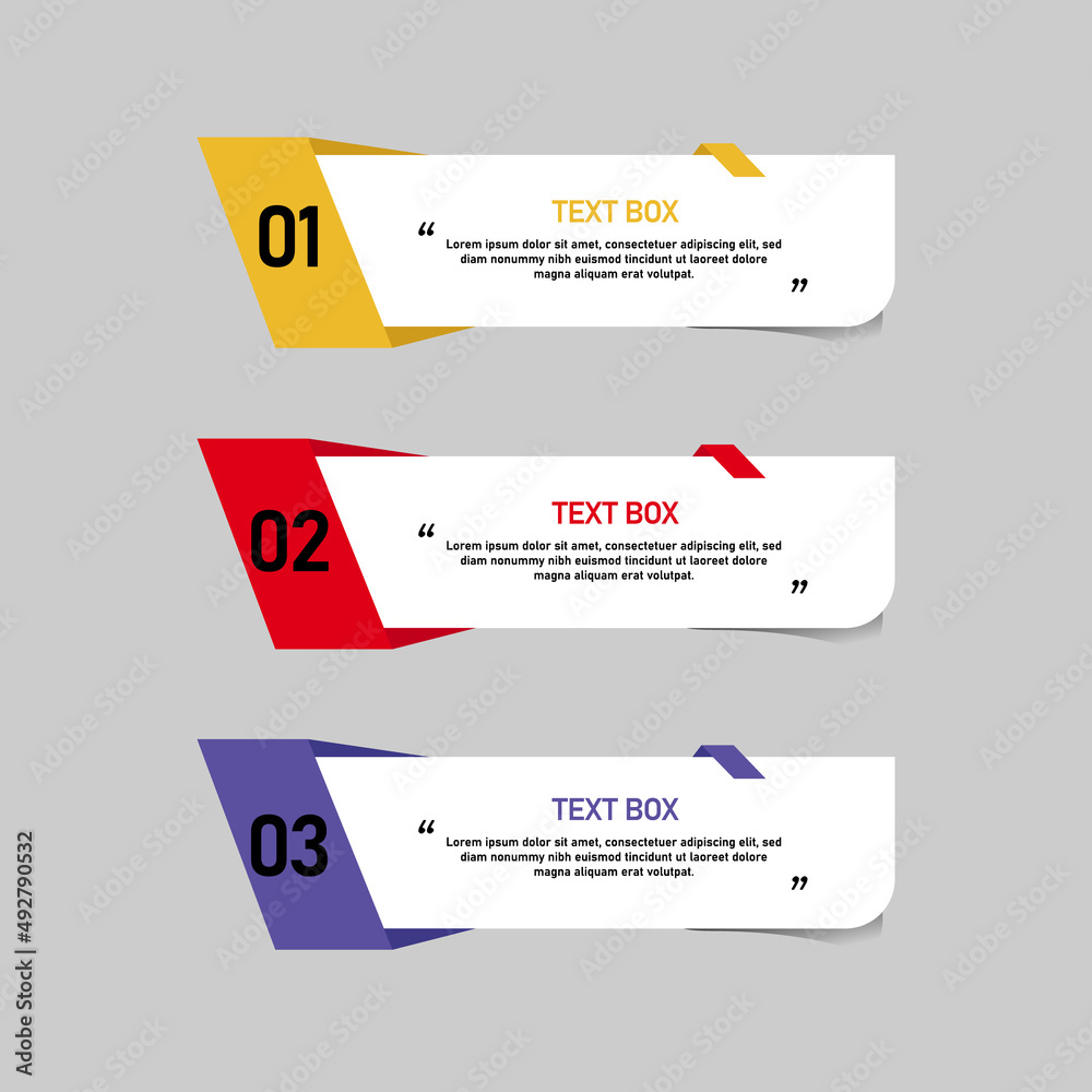 text box Infographic banner design template Stock Vector | Adobe Stock