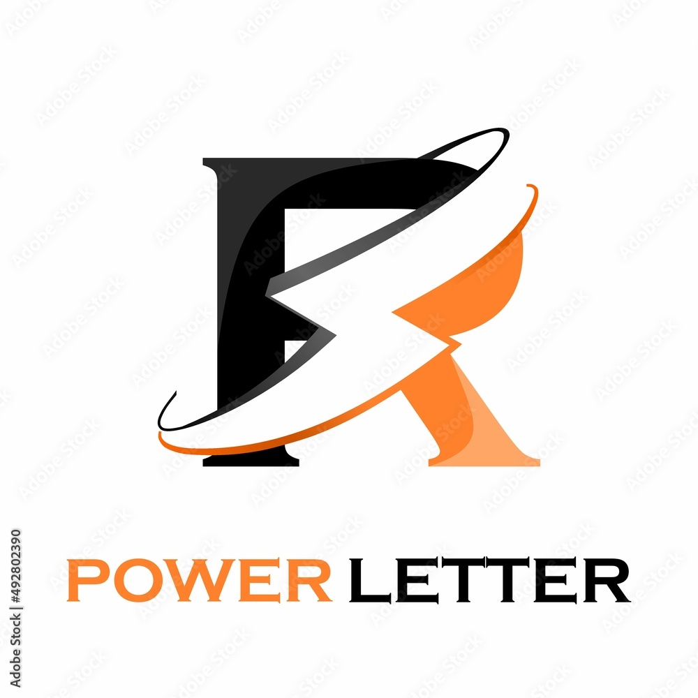 Grafika wektorowa Stock: Power letter or electric letter logo design ...