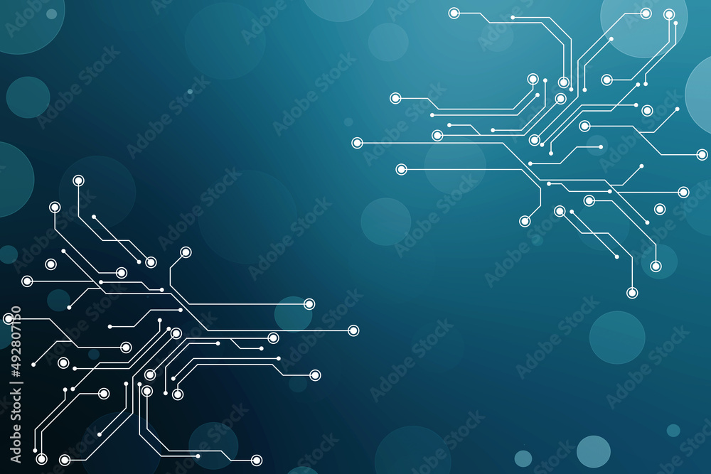 Abstract futuristic circuit board Illustration, Circuit board with ...