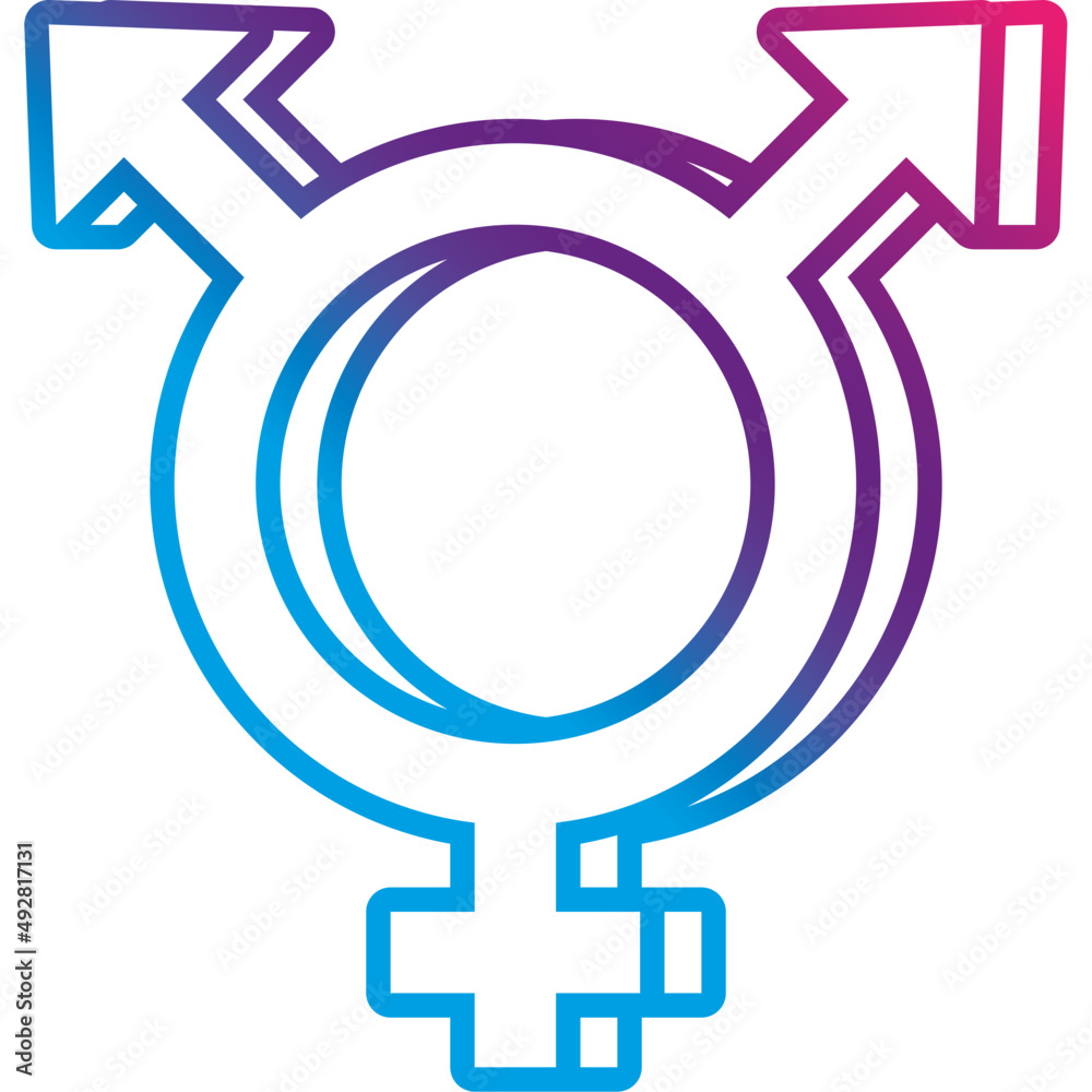gender bisexual sign line style Stock Vector | Adobe Stock