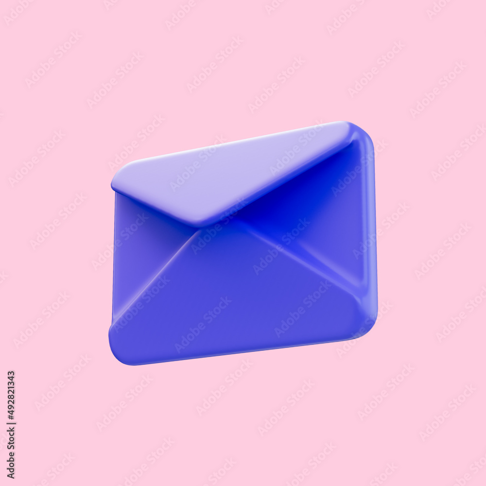 envelope icon 3d render concept for open letter Gmail email and ...