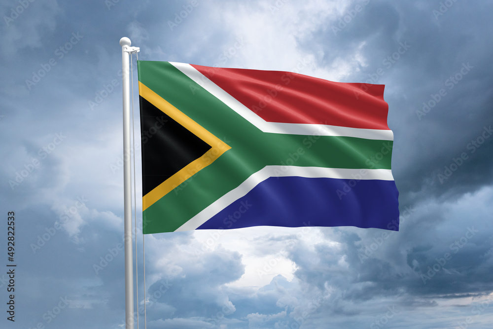South African Flag Wavy