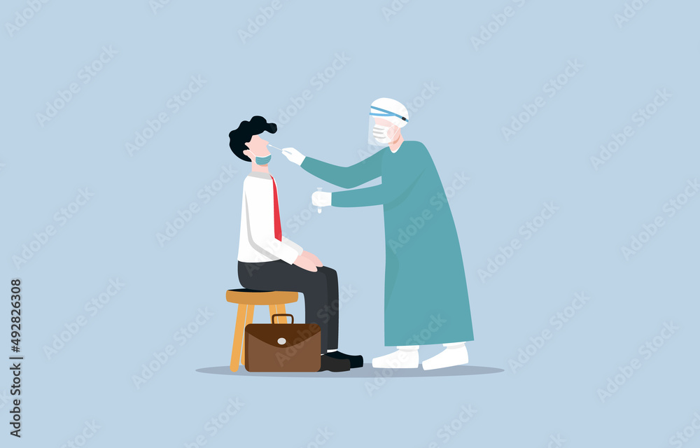 Mandatory Covid-19 testing for employee. Business company ensuring ...