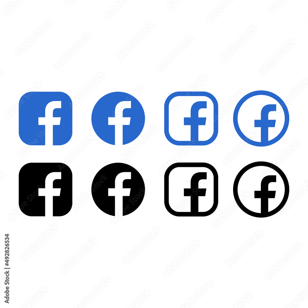 Vetor de Facebook, Facebook logo Social Media Facebook Instagram Icons ...