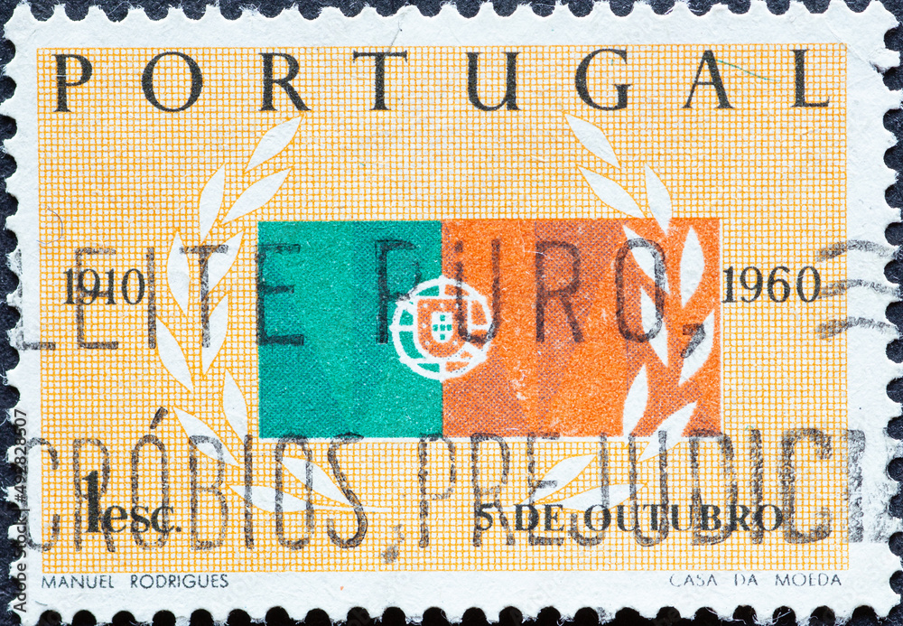 Portugal - circa 1963: a postage stamp from Portugal, showing a ...
