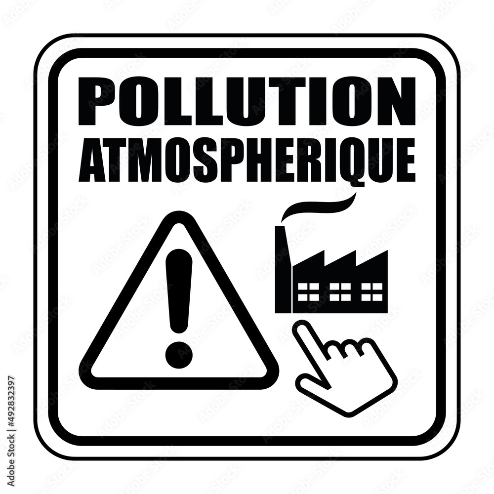 Logo pollution atmosphérique. Stock Vector | Adobe Stock