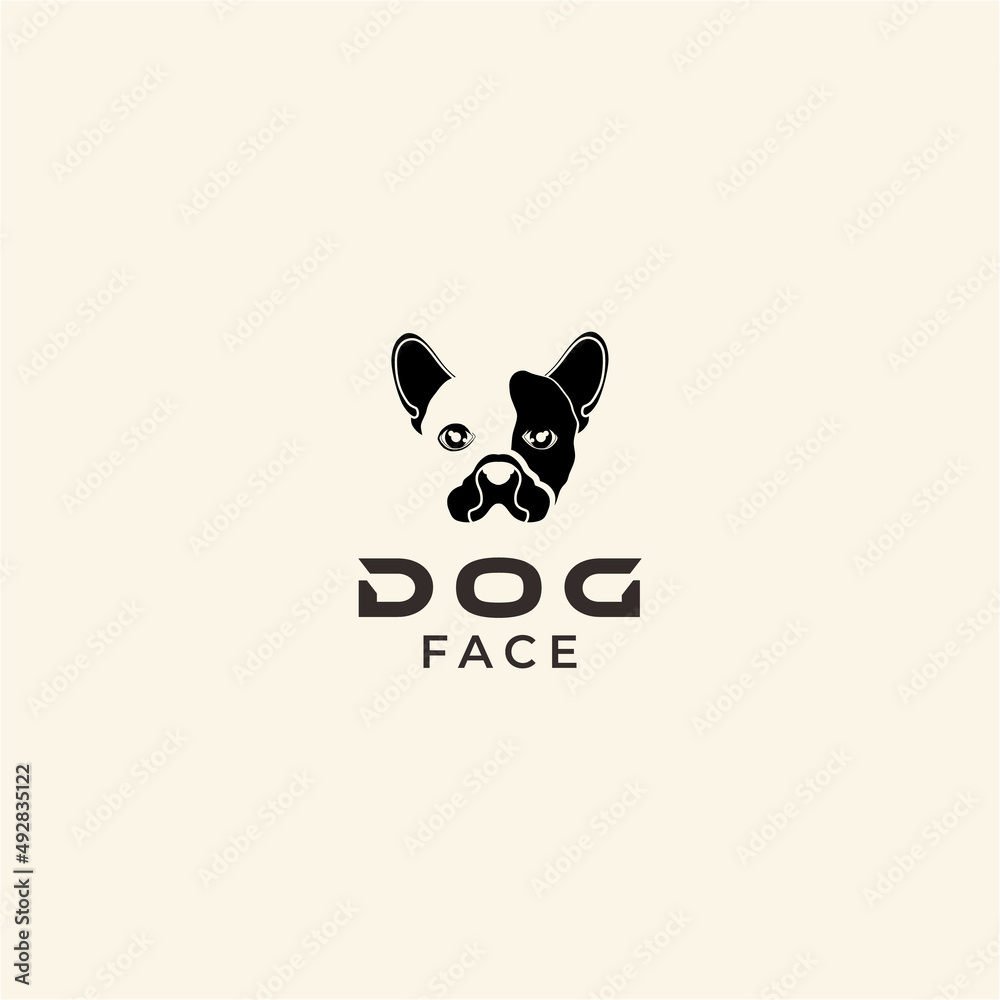 dog face logo template, design inspiration Stock Vector | Adobe Stock