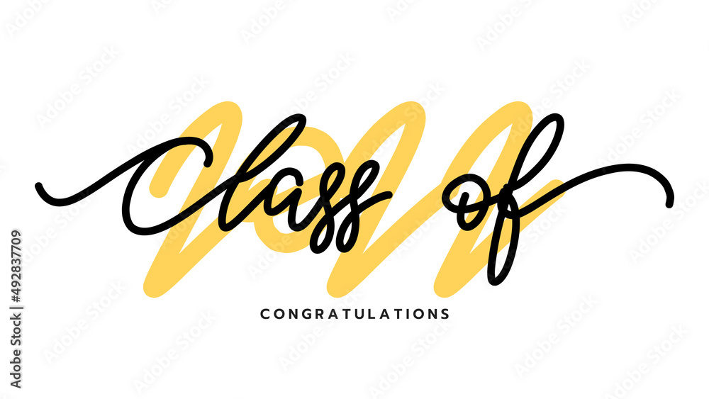 Class of 2022 handwriting calligraphy Congratulations Graduates Class ...
