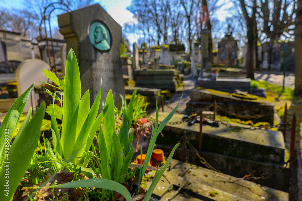 famous french cemetery , landmark , père lachaise necropolis in France ...
