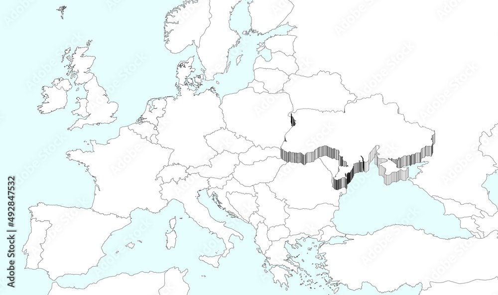 Ukraine: map to color or draw, for schools, workshops, various offices ...