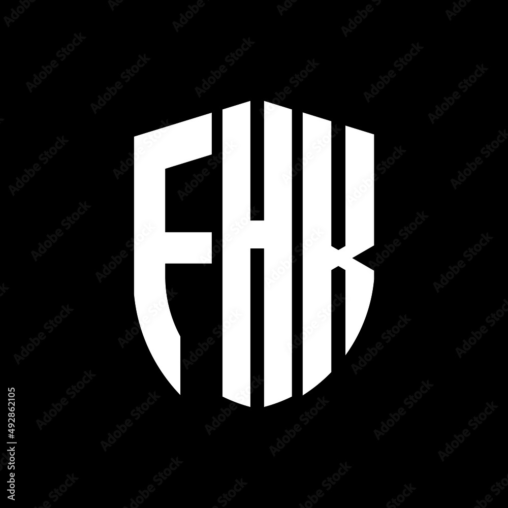 FHK letter logo design. FHK modern letter logo with black background ...