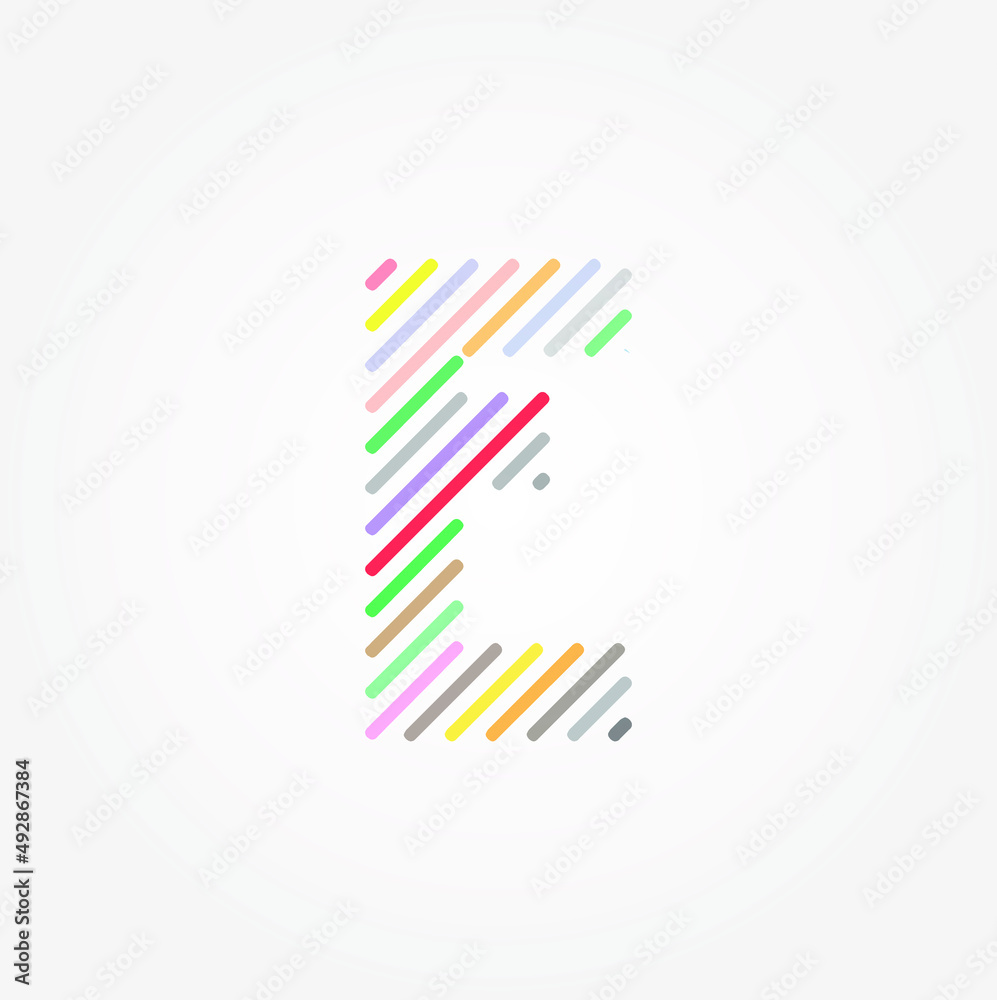 Line Letter Initial E Logo Design Template. creative letter E logo ...