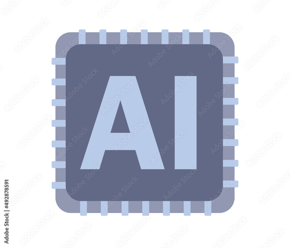 AI Processor. Artificial intelligence concept. AI chip, machine ...