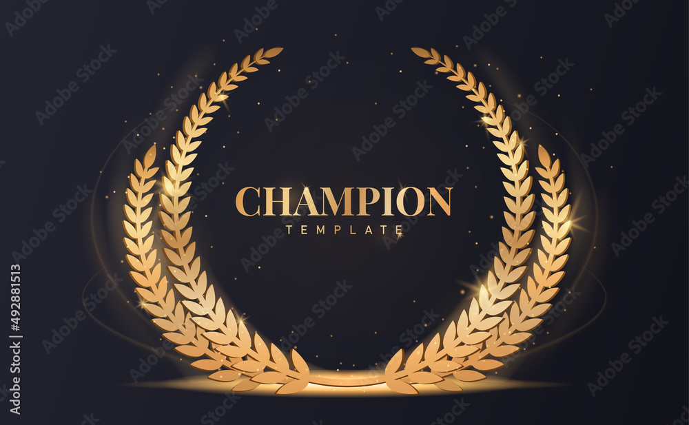 Realistic golden template. Background for special offer and winners ...