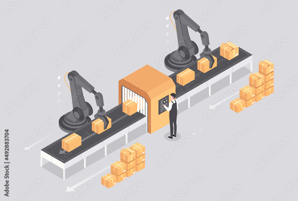 Conveyor system concept. Automation of production and sorting of ...