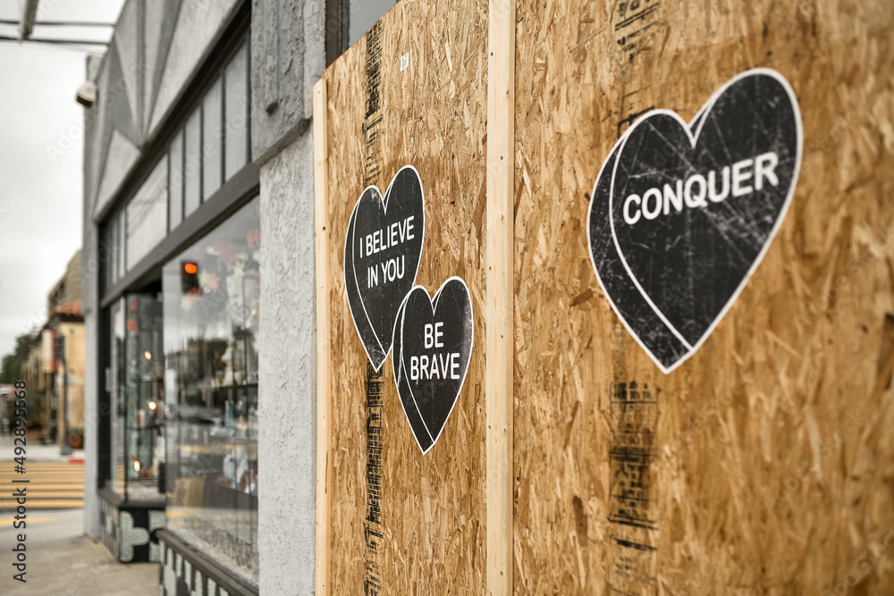 Encouraging sign during Corona Virus pandemic Stock Photo | Adobe Stock