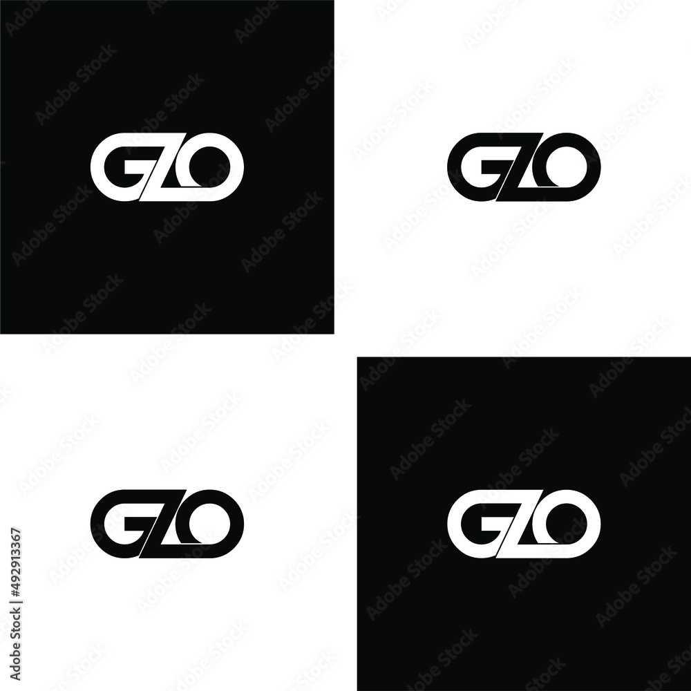 gzo letter original monogram logo design set Stock Vector | Adobe Stock