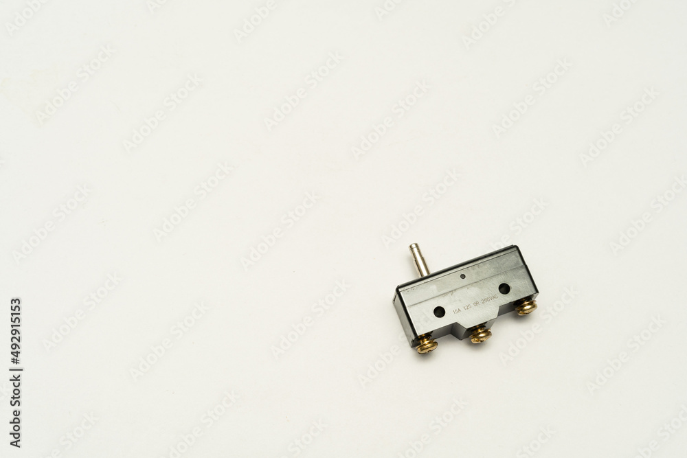 Limit switch sensor of the machine. Tiny limit switch for mechanical ...