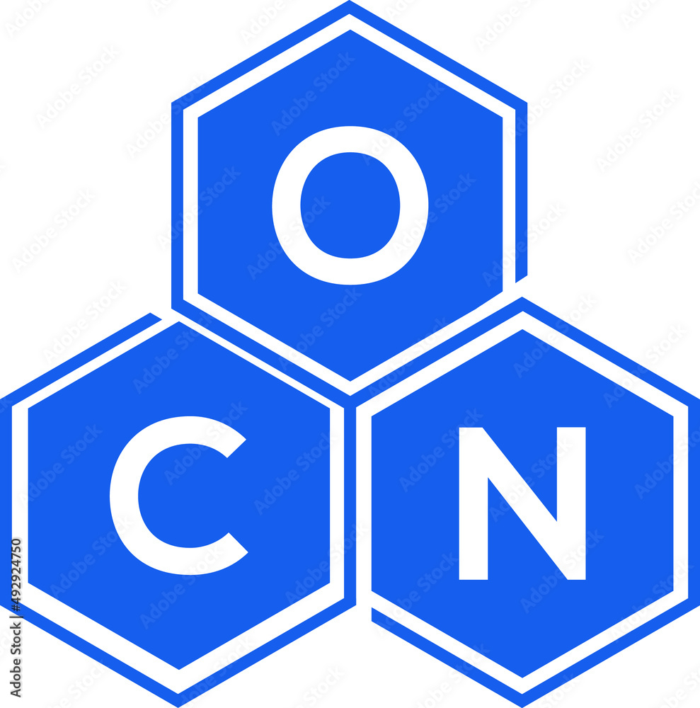 OCN letter logo design on White background. OCN creative initials ...