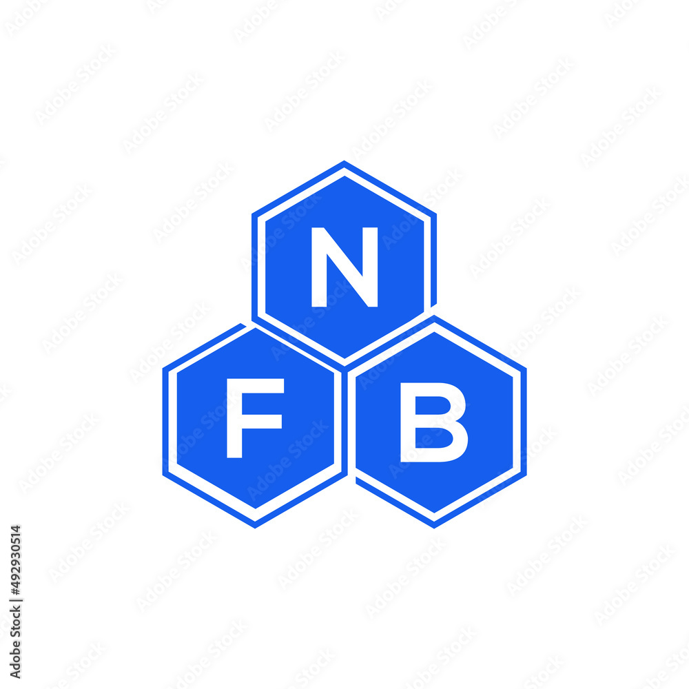 NFB letter logo design on White background. NFB creative initials ...