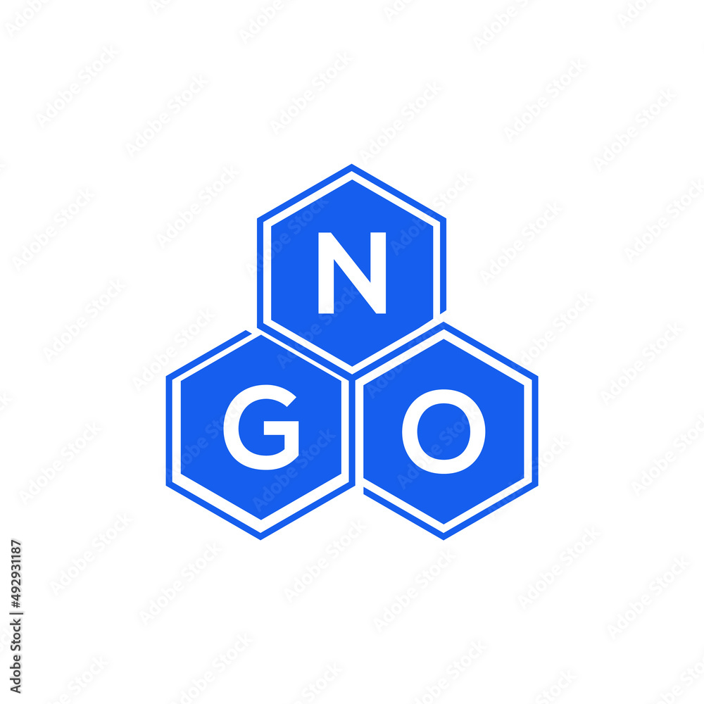 NGO letter logo design on White background. NGO creative initials letter logo concept. NGO ...