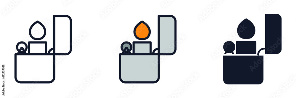 lighter icon symbol template for graphic and web design collection logo ...