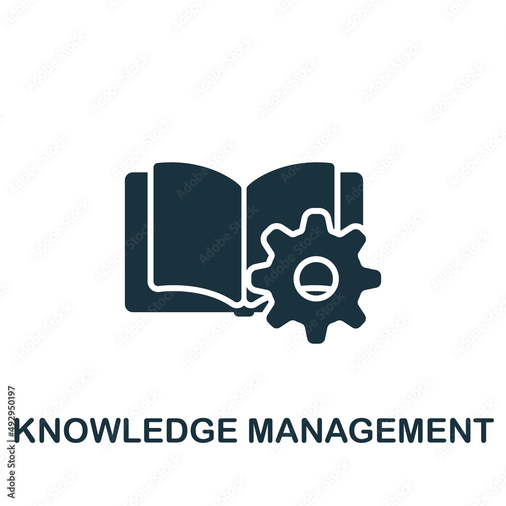 Knowledge Management icon. Monochrome simple icon for templates, web ... Knowledge Management icon. Monochrome simple icon for templates, web ...