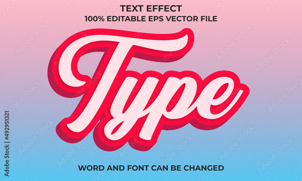 Editable 3D Text Effect With Type Text Concept, Type Editable Text ...