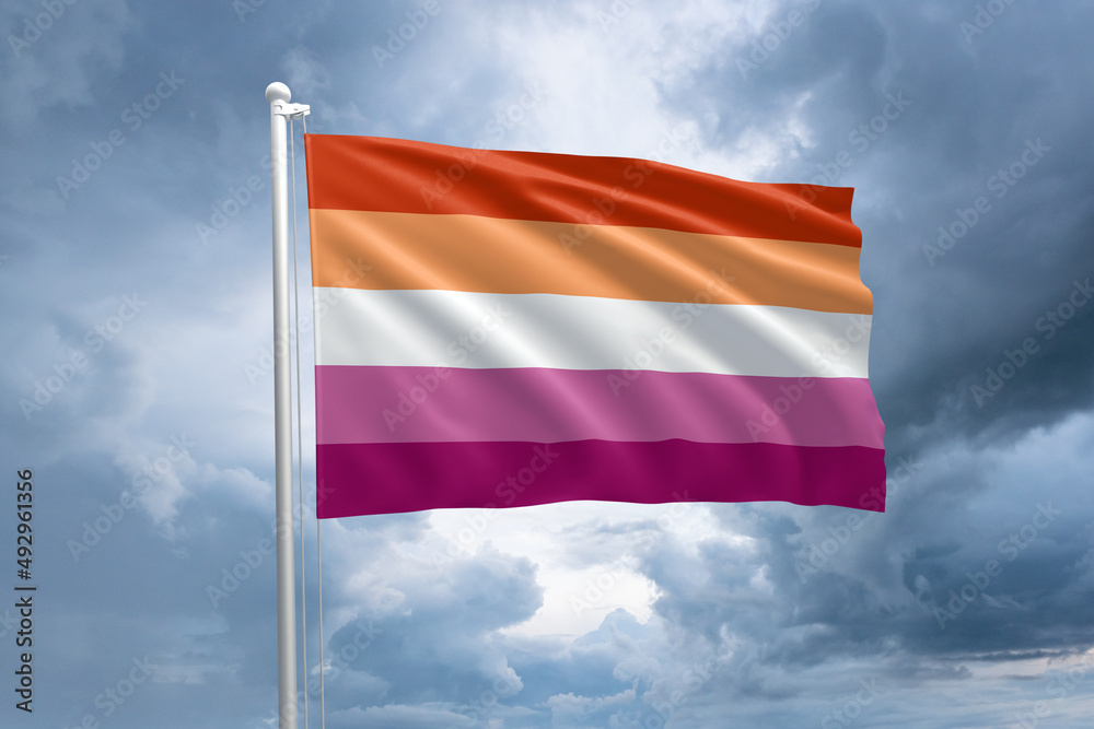 LGBTQIA+ Lesbian pride flag. Lesbian flag symbol in the lgbt community ...