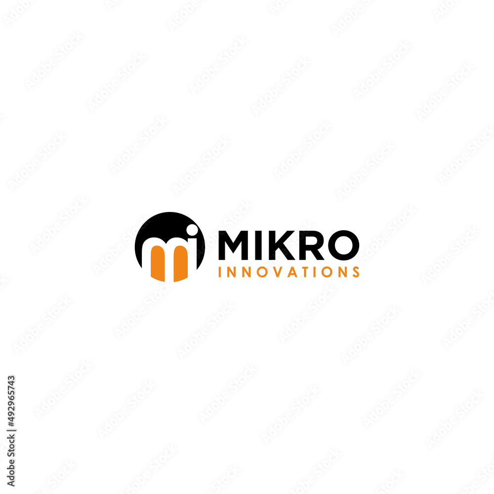 "mi" initial logo design for your company Stock Vector | Adobe Stock