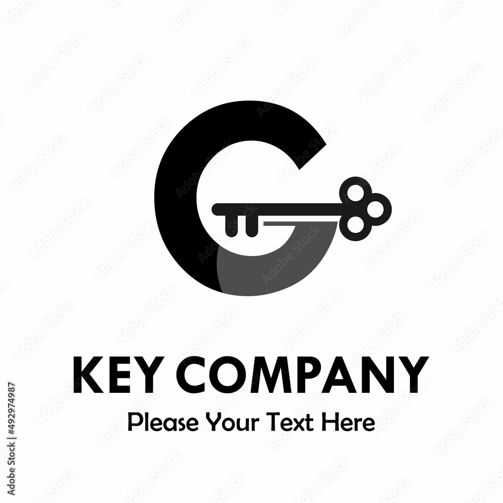 letter g with key logo template illustration. you can change the color ...