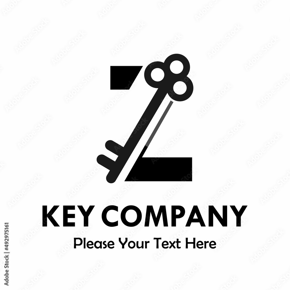 letter z with key logo template illustration. you can change the color ...