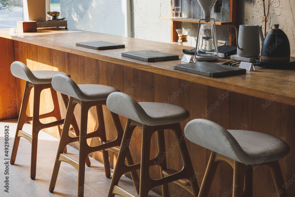 cafe interior Layout in a loft style in dark colors open space interior ...